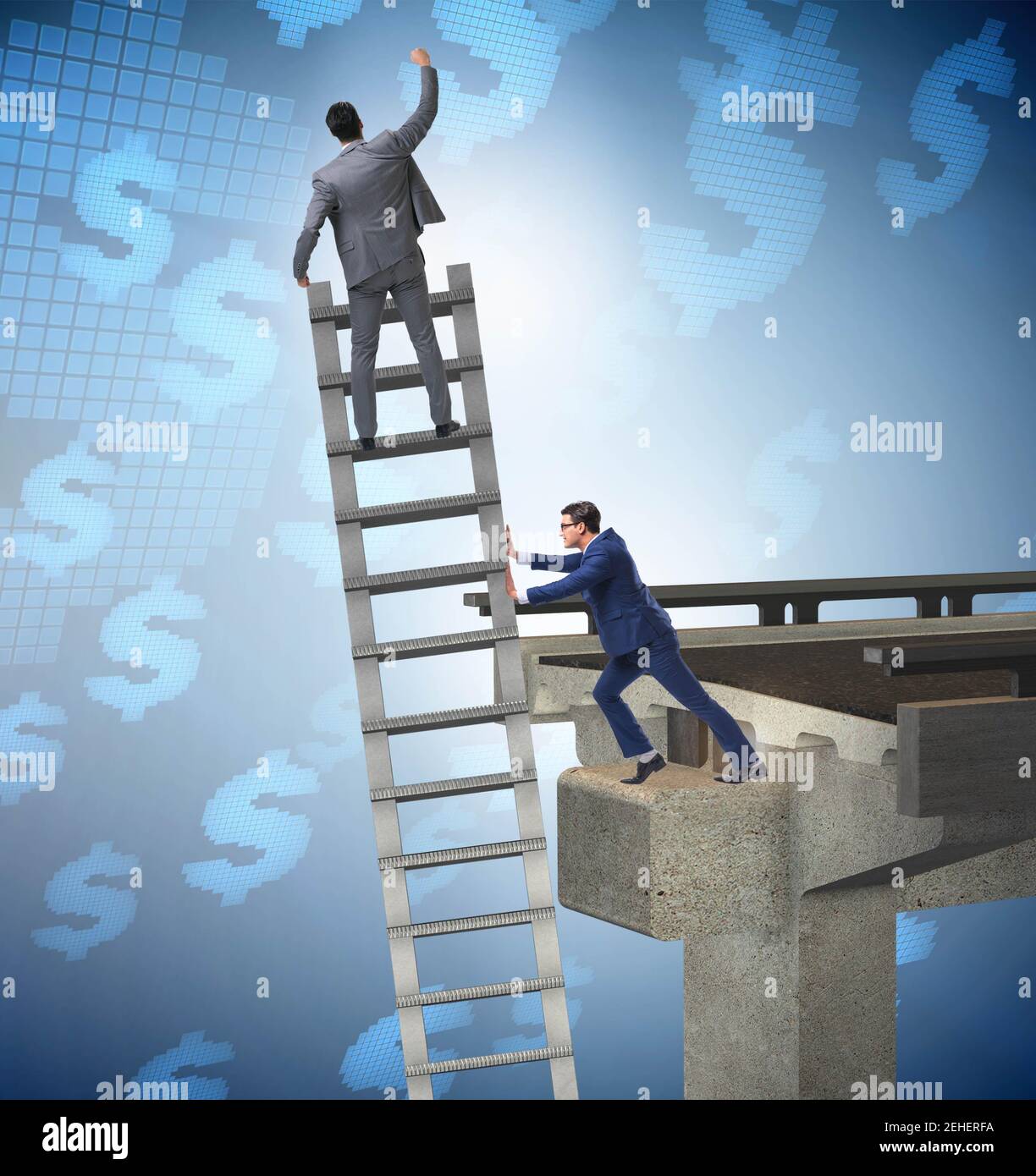 The business unethical competition concept with businessmen Stock Photo ...