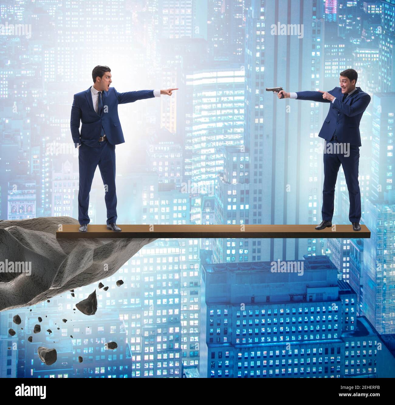 The partnership and teamwork concept with two businessmen Stock Photo ...