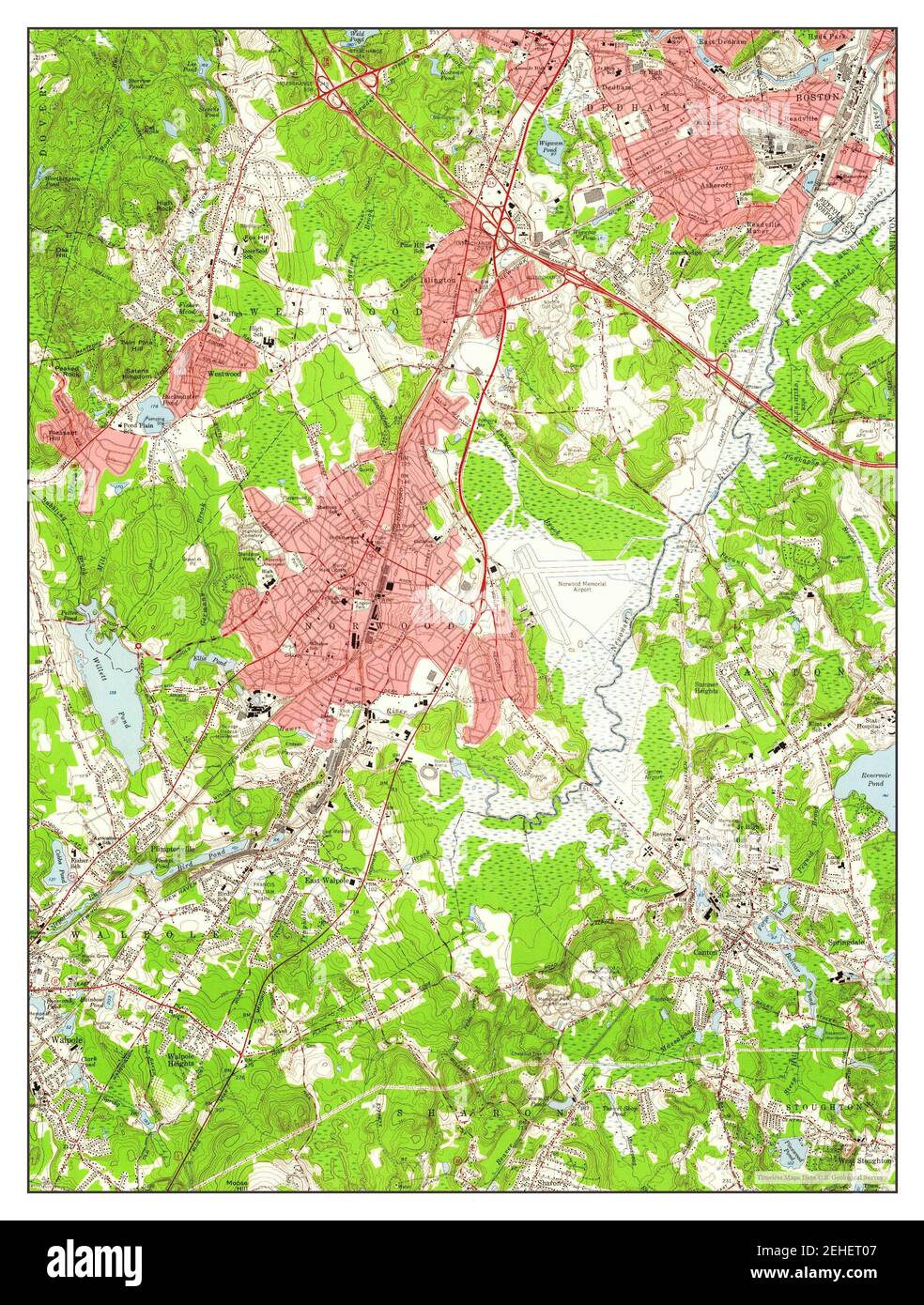Norwood massachusetts map hi-res stock photography and images - Alamy