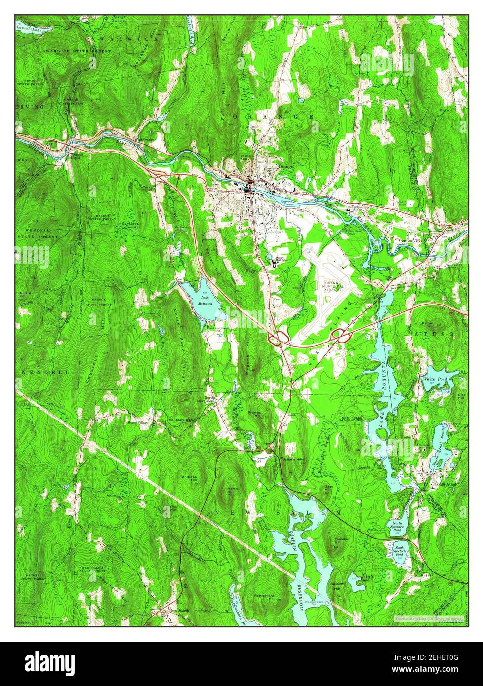 Orange, Massachusetts, map 1961, 1:24000, United States of America by ...