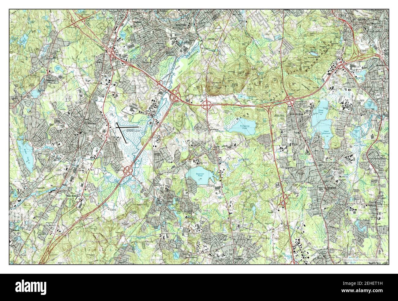 Norwood, Massachusetts, map 1985, 1:25000, United States of America by ...