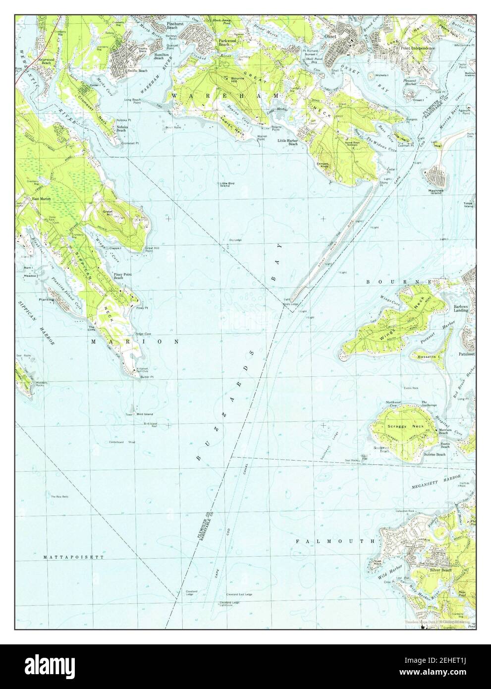 Onset, Massachusetts, map 1967, 1:25000, United States of America by ...