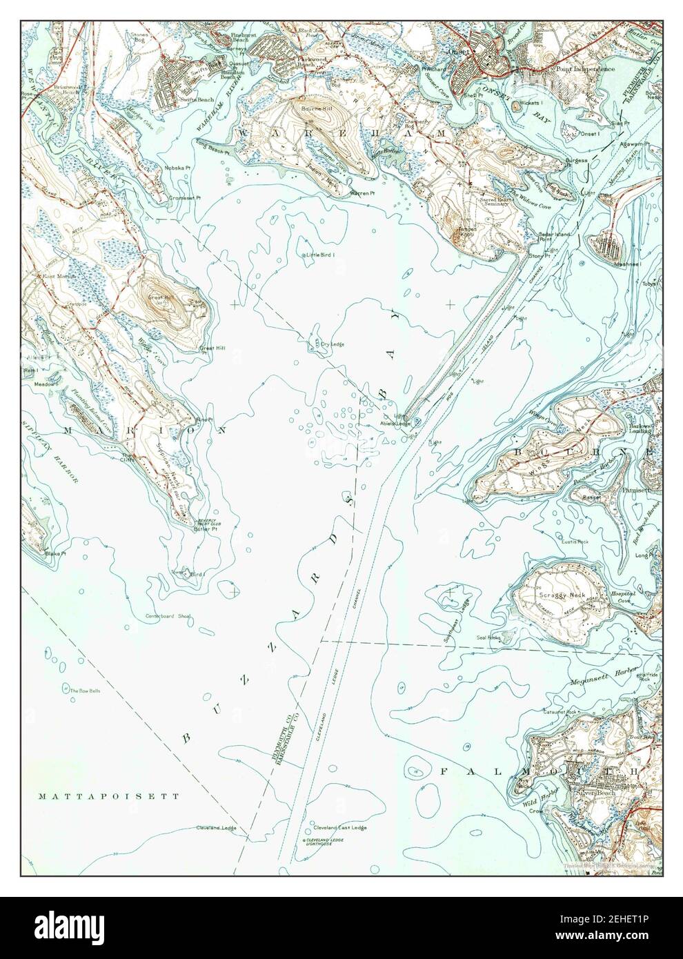 Onset, Massachusetts, map 1953, 1:31680, United States of America by ...