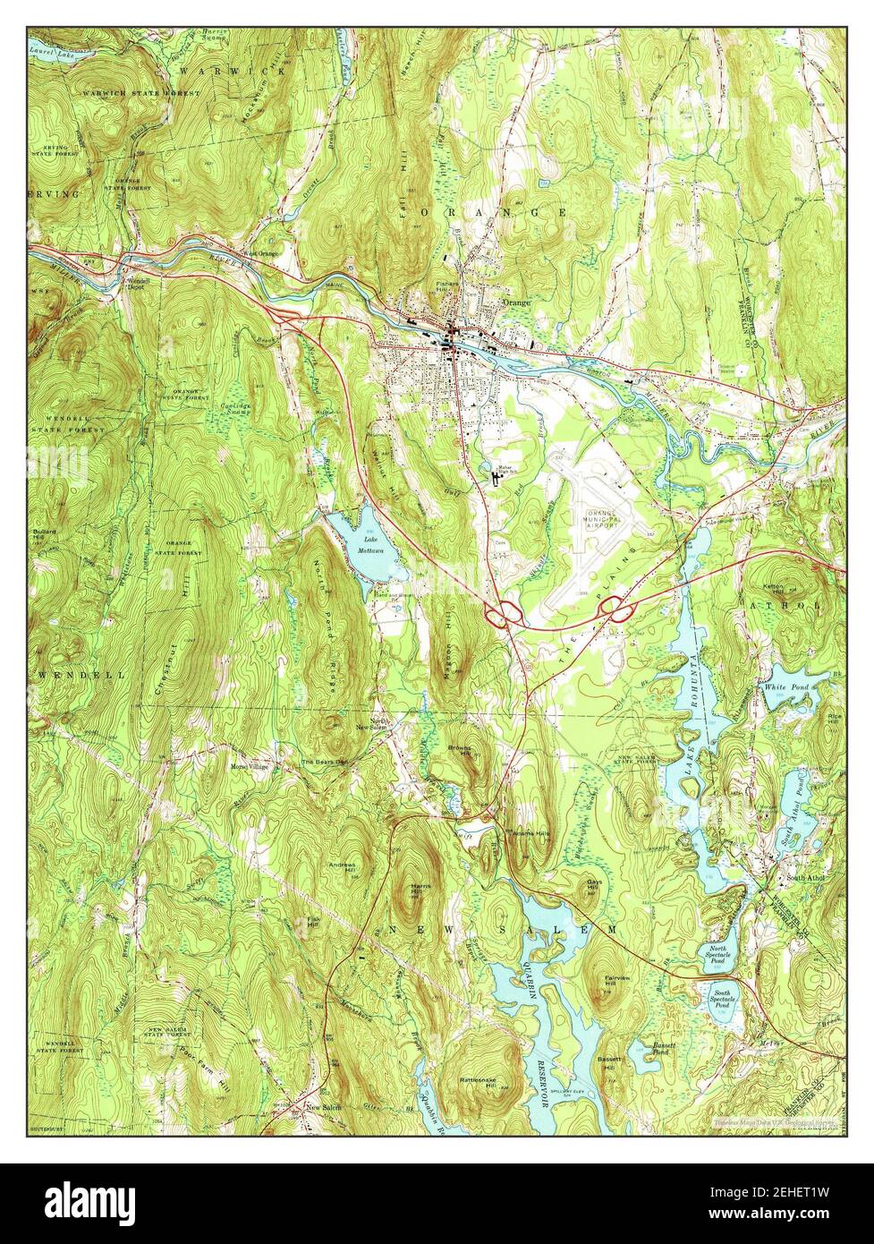 Orange, Massachusetts, map 1961, 1:24000, United States of America by ...
