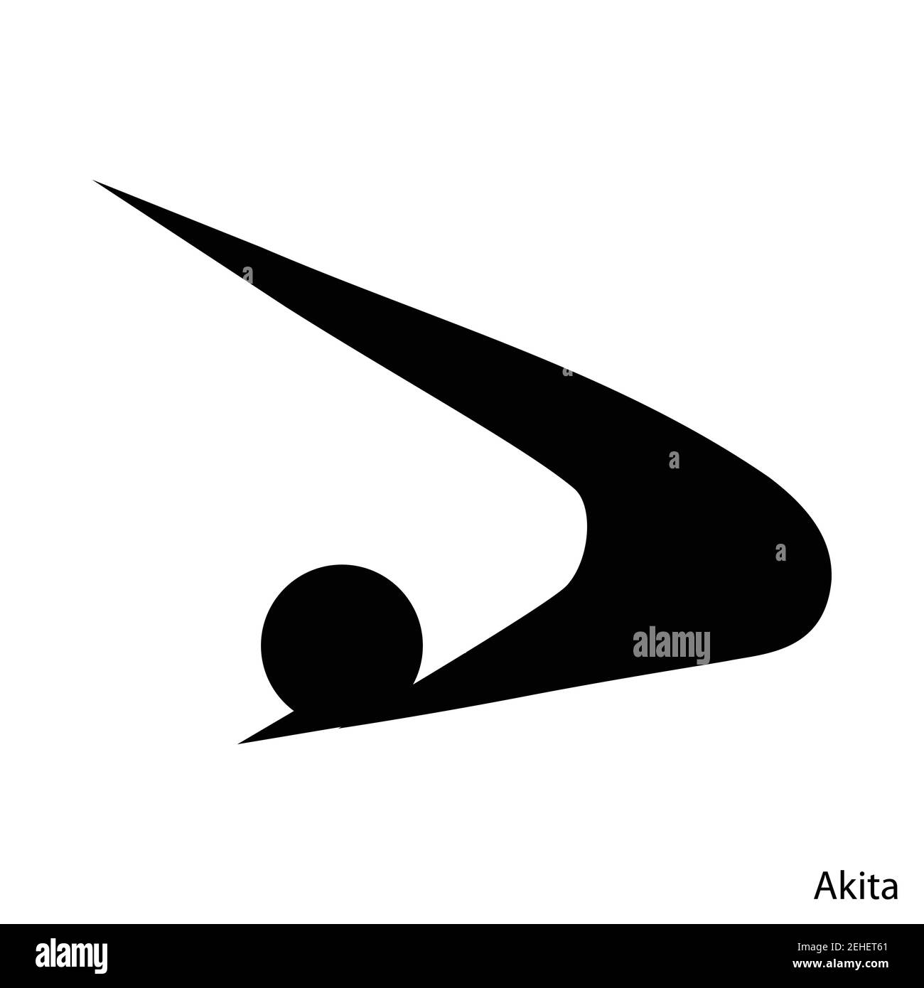 Coat of Arms of Akita is a Japan prefecture. Vector heraldic emblem ...