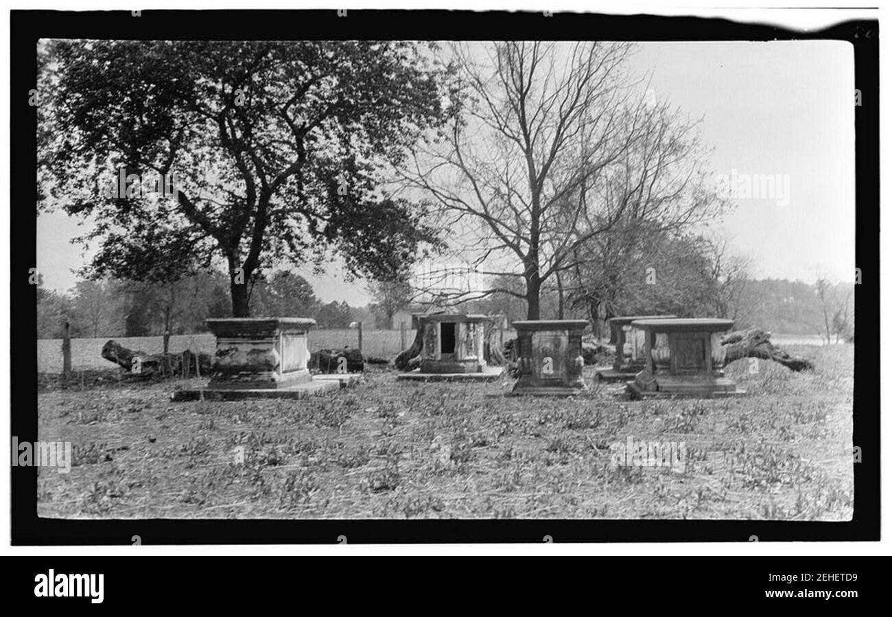 Page family tombs Rosewell Plantation Gloucester County Virginia Stock ...