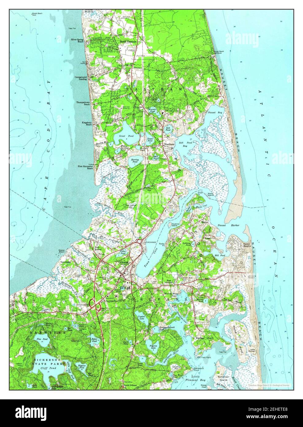 Orleans, Massachusetts, map 1962, 1:24000, United States of America by ...