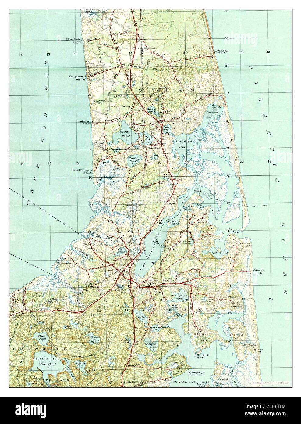 Orleans, Massachusetts, map 1946, 1:25000, United States of America by ...