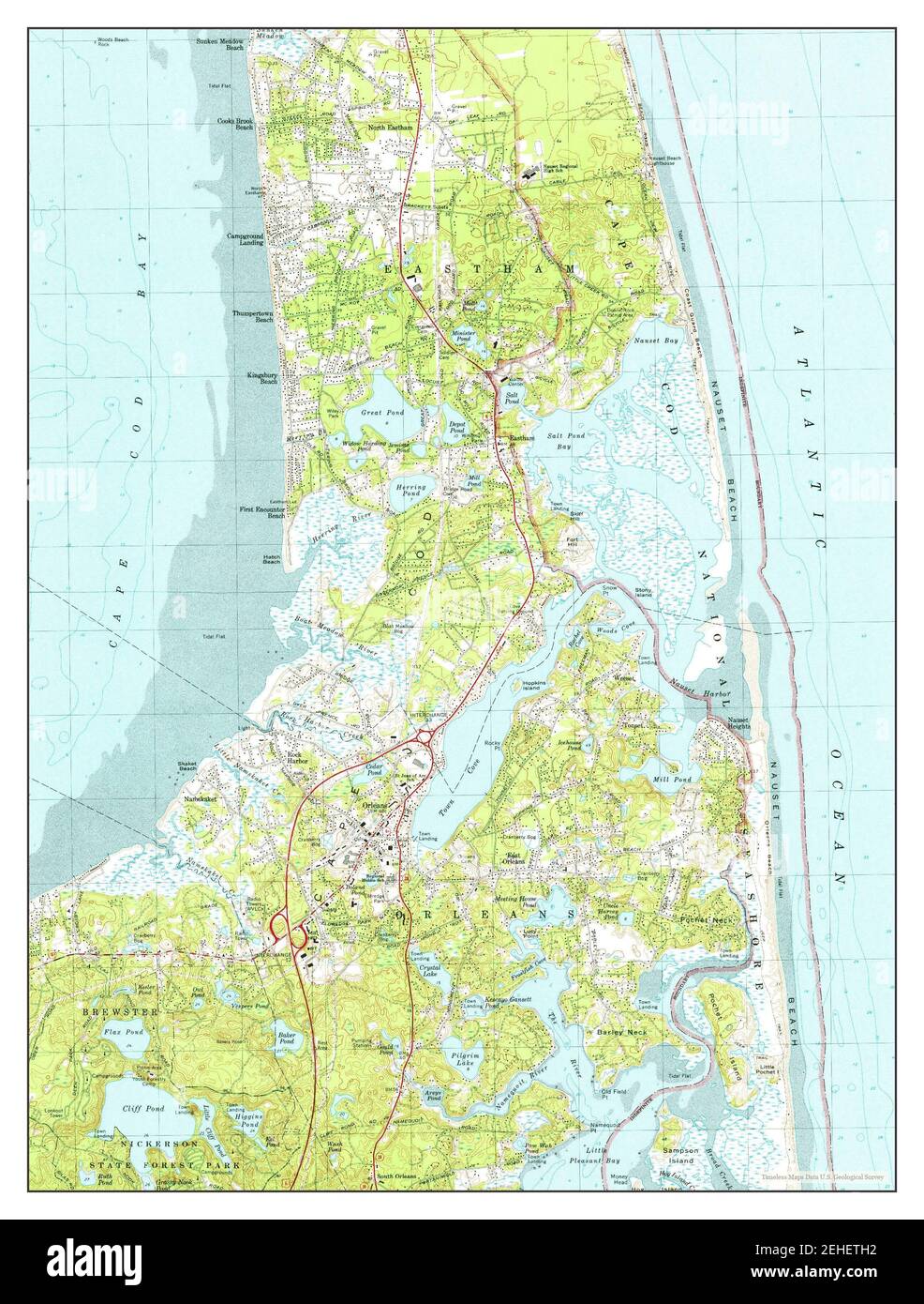 Orleans, Massachusetts, map 1974, 1:25000, United States of America by ...