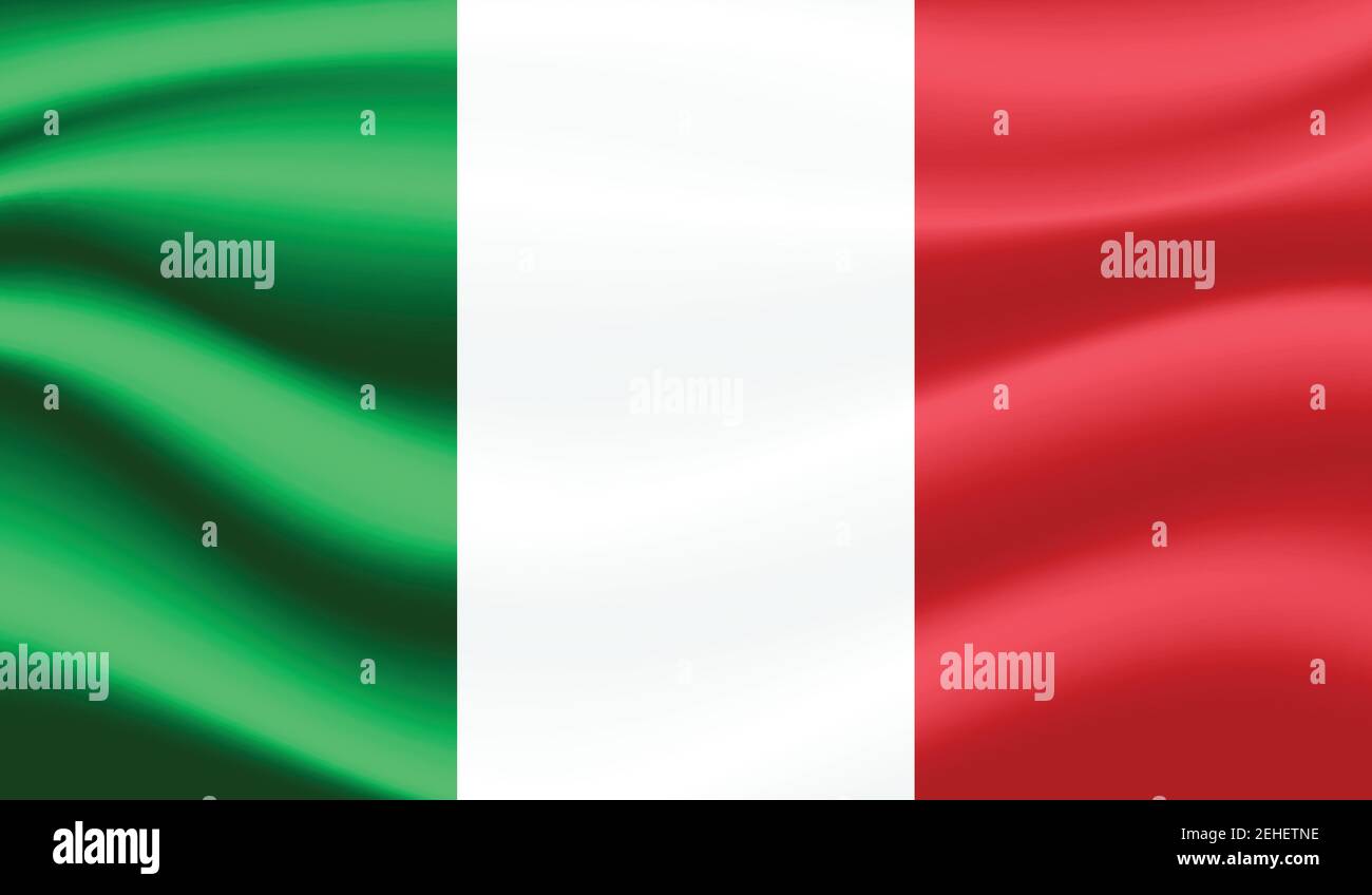Italy flag with waving grunge texture. Vector background Stock Vector ...