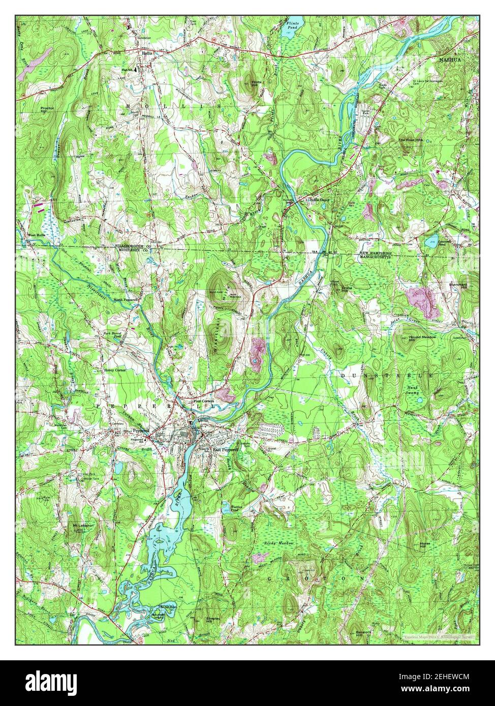 Pepperell, Massachusetts, map 1965, 1:24000, United States of America ...