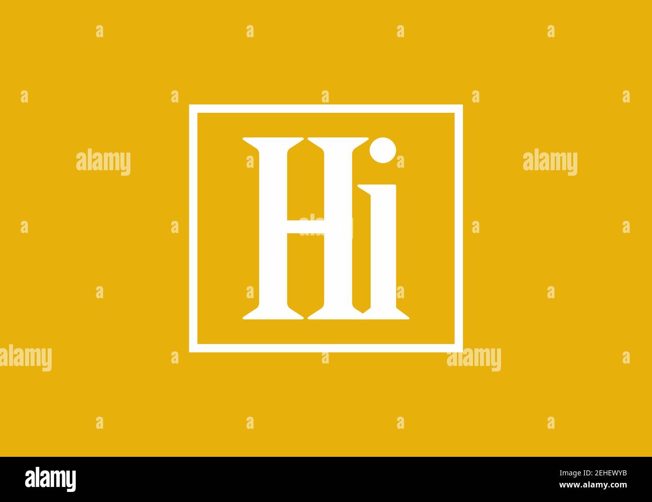 H in yellow square Stock Vector Images - Alamy