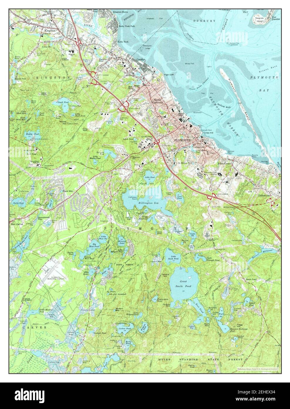 Plymouth, Massachusetts, map 1977, 1:24000, United States of America by ...
