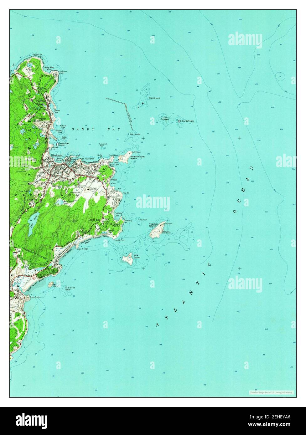 Rockport, Massachusetts, map 1960, 1:24000, United States of America by ...