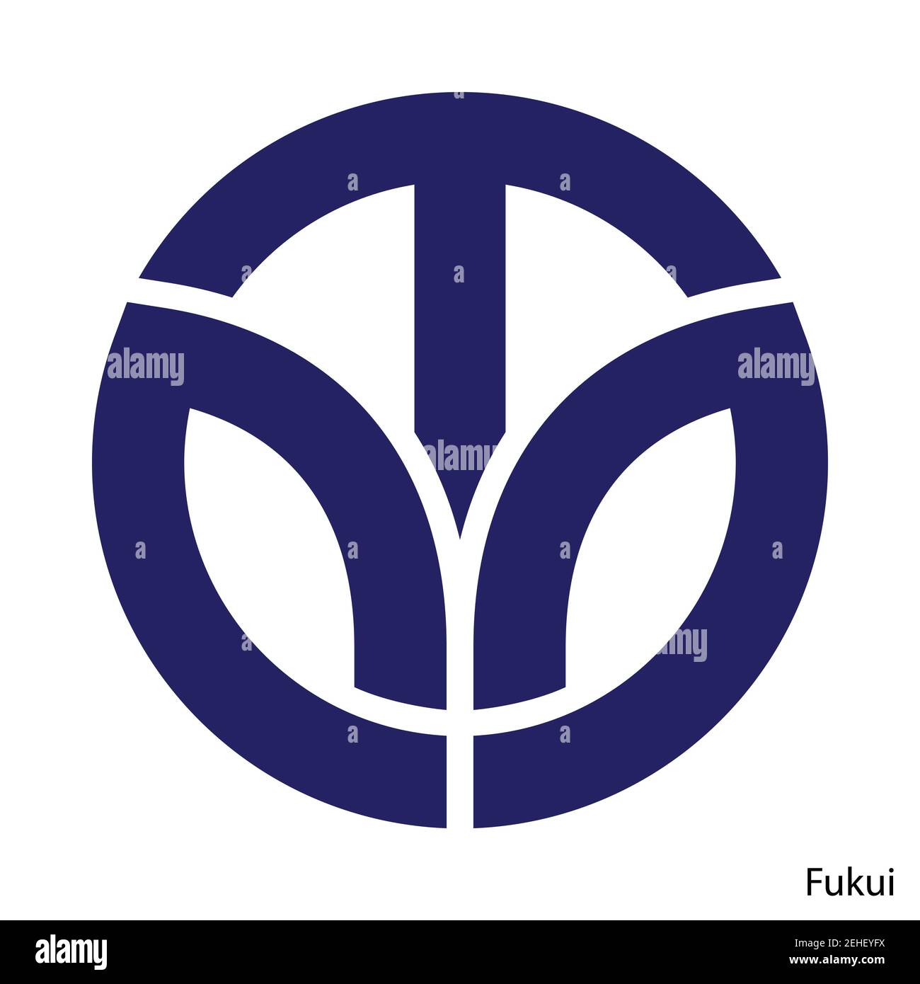 Coat of Arms of Fukui is a Japan prefecture. Vector heraldic emblem ...