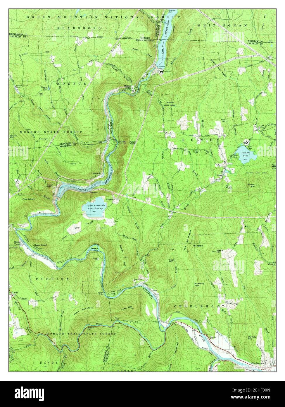 Rowe, Massachusetts, map 1973, 1:25000, United States of America by ...