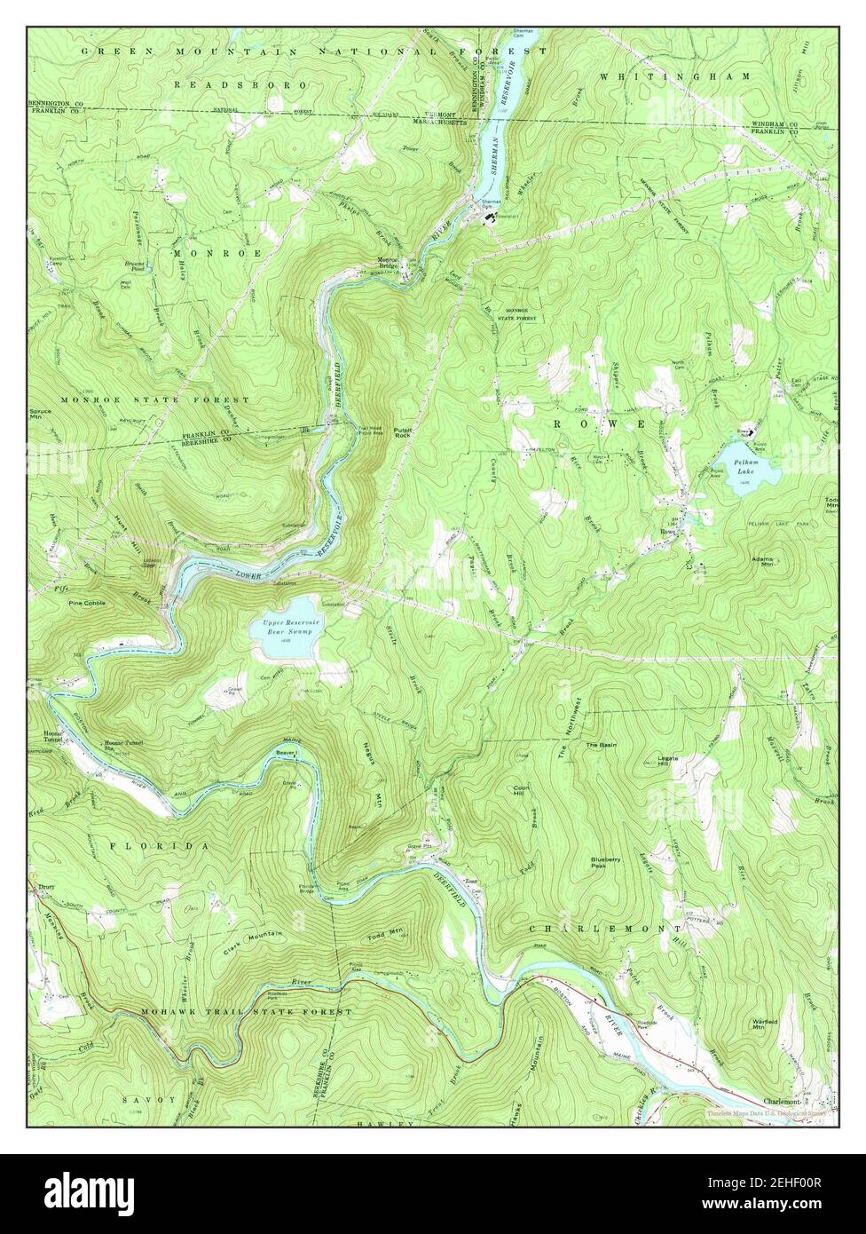 Rowe, Massachusetts, map 1973, 1:24000, United States of America by ...