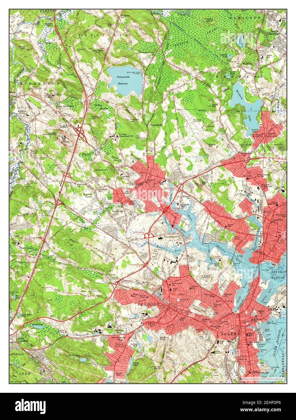 Salem, Massachusetts, map 1956, 1:24000, United States of America by ...
