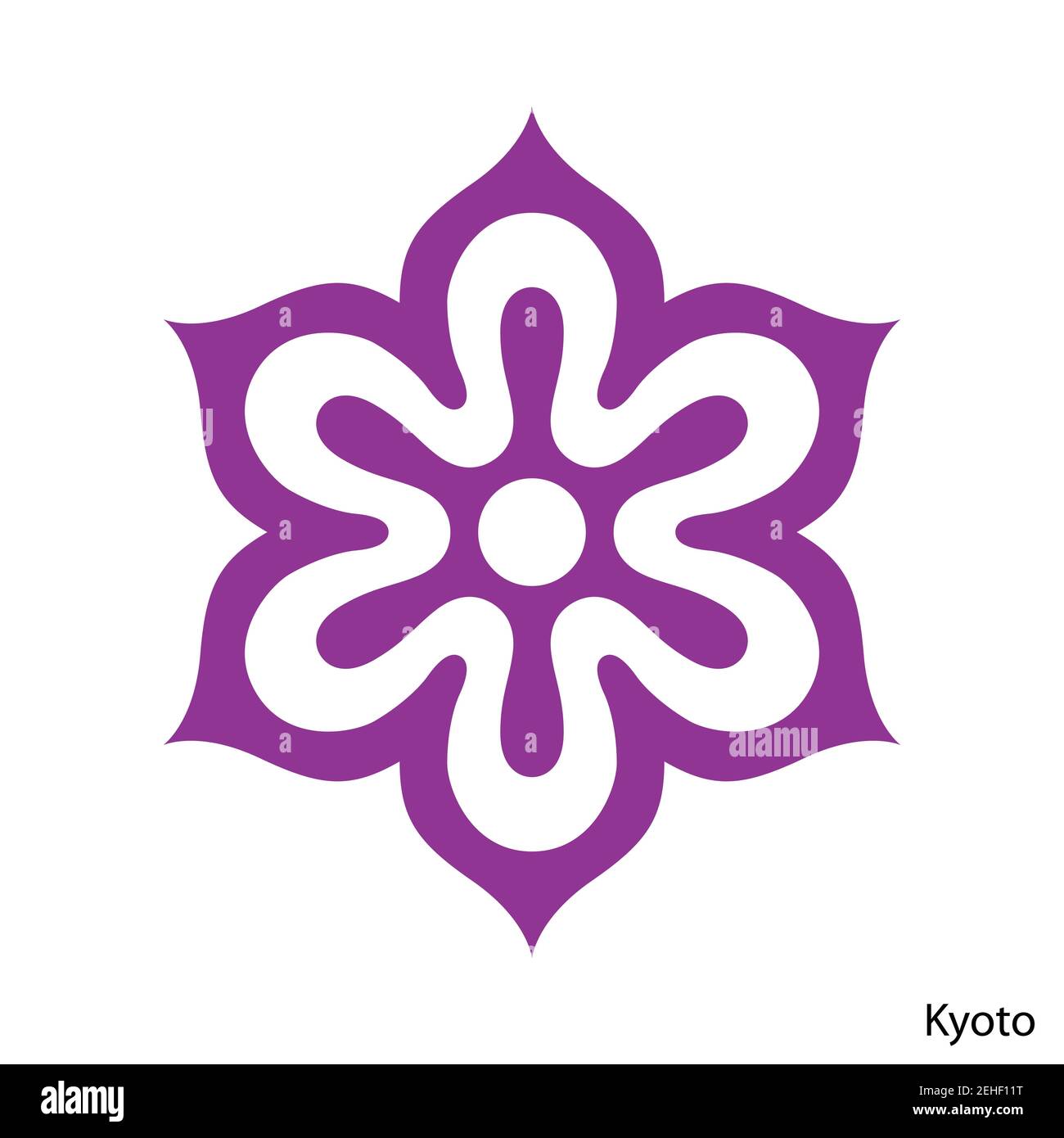 Coat of Arms of Kyoto is a Japan prefecture. Vector heraldic emblem ...