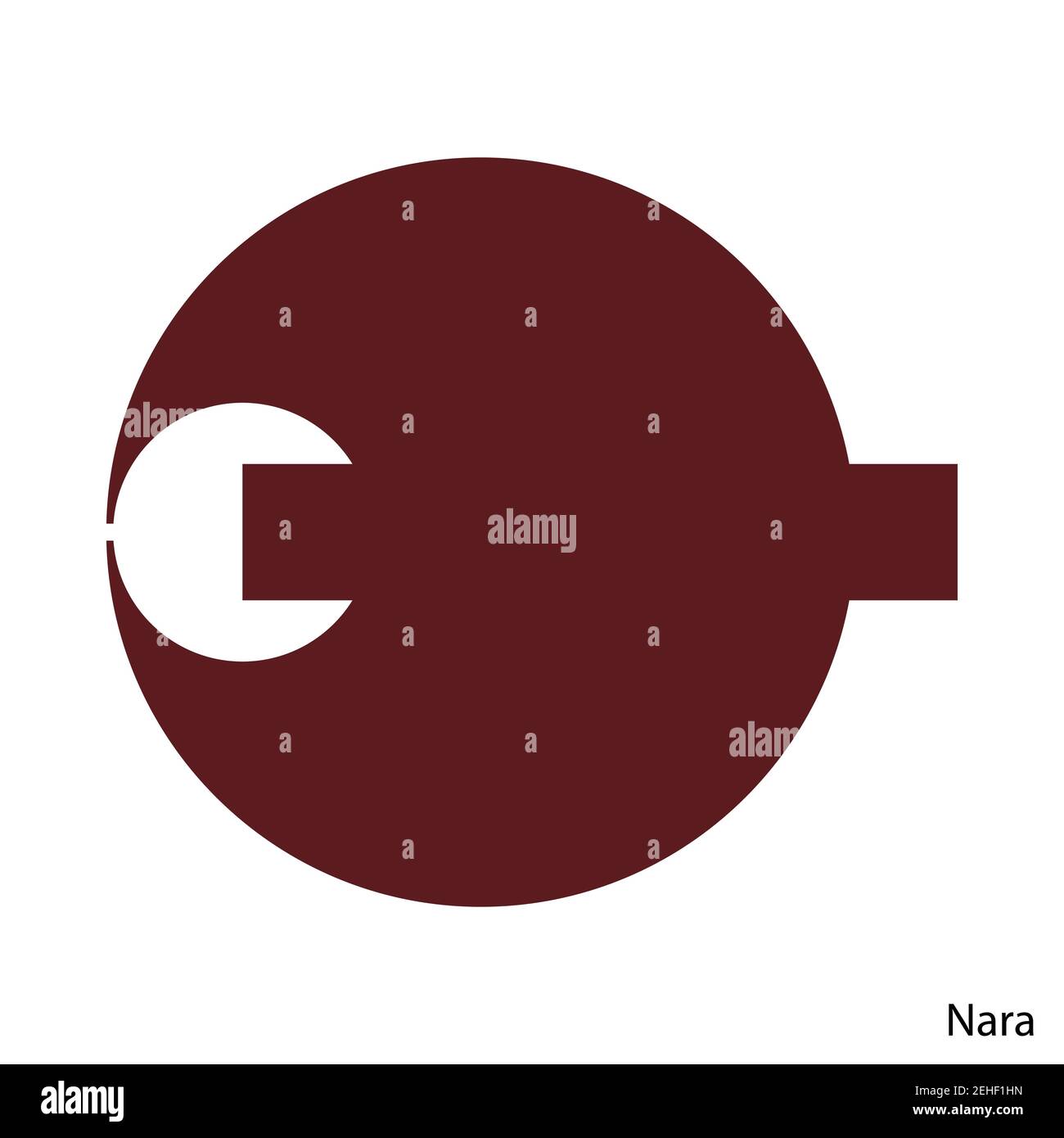 Coat of Arms of Nara is a Japan prefecture. Vector heraldic emblem ...