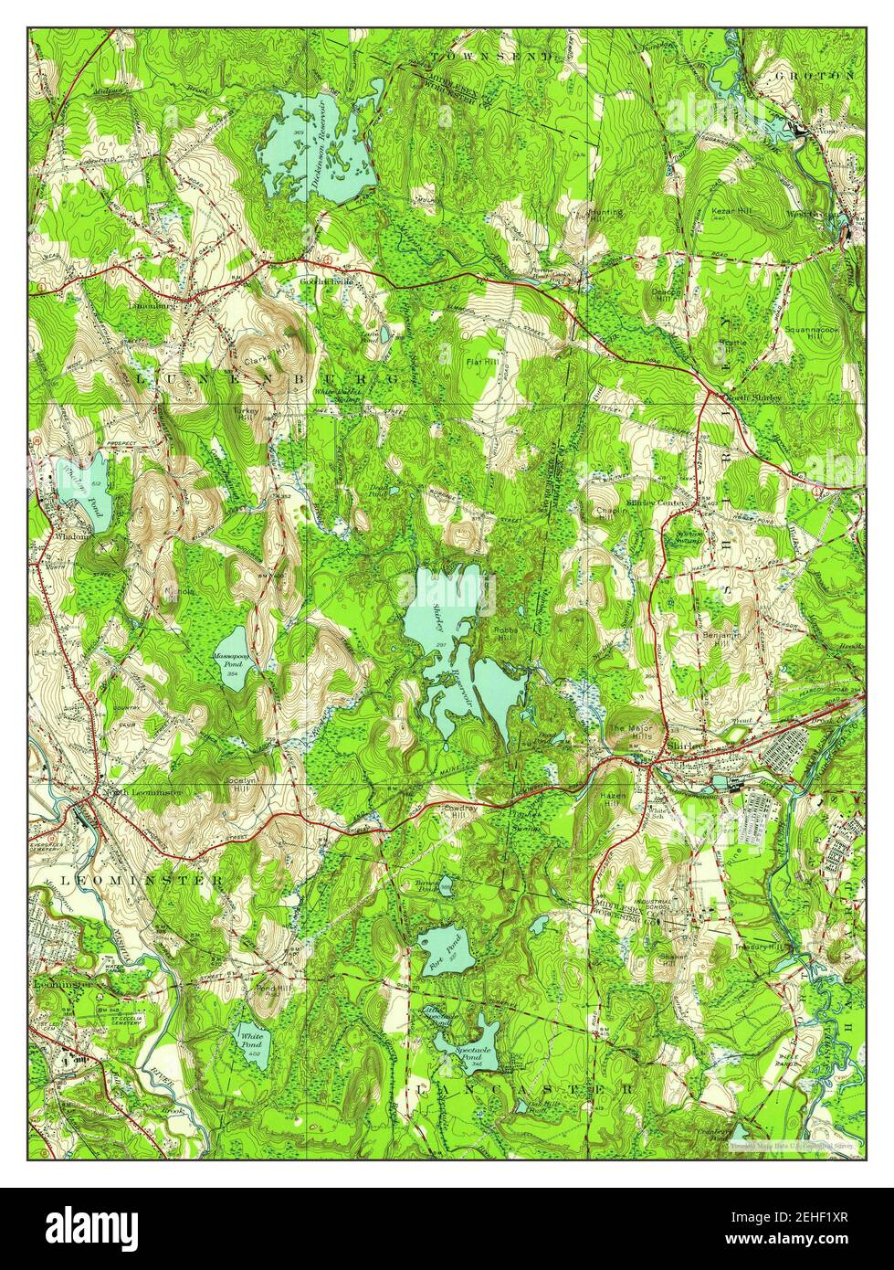 Shirley, Massachusetts, map 1950, 1:24000, United States of America by ...