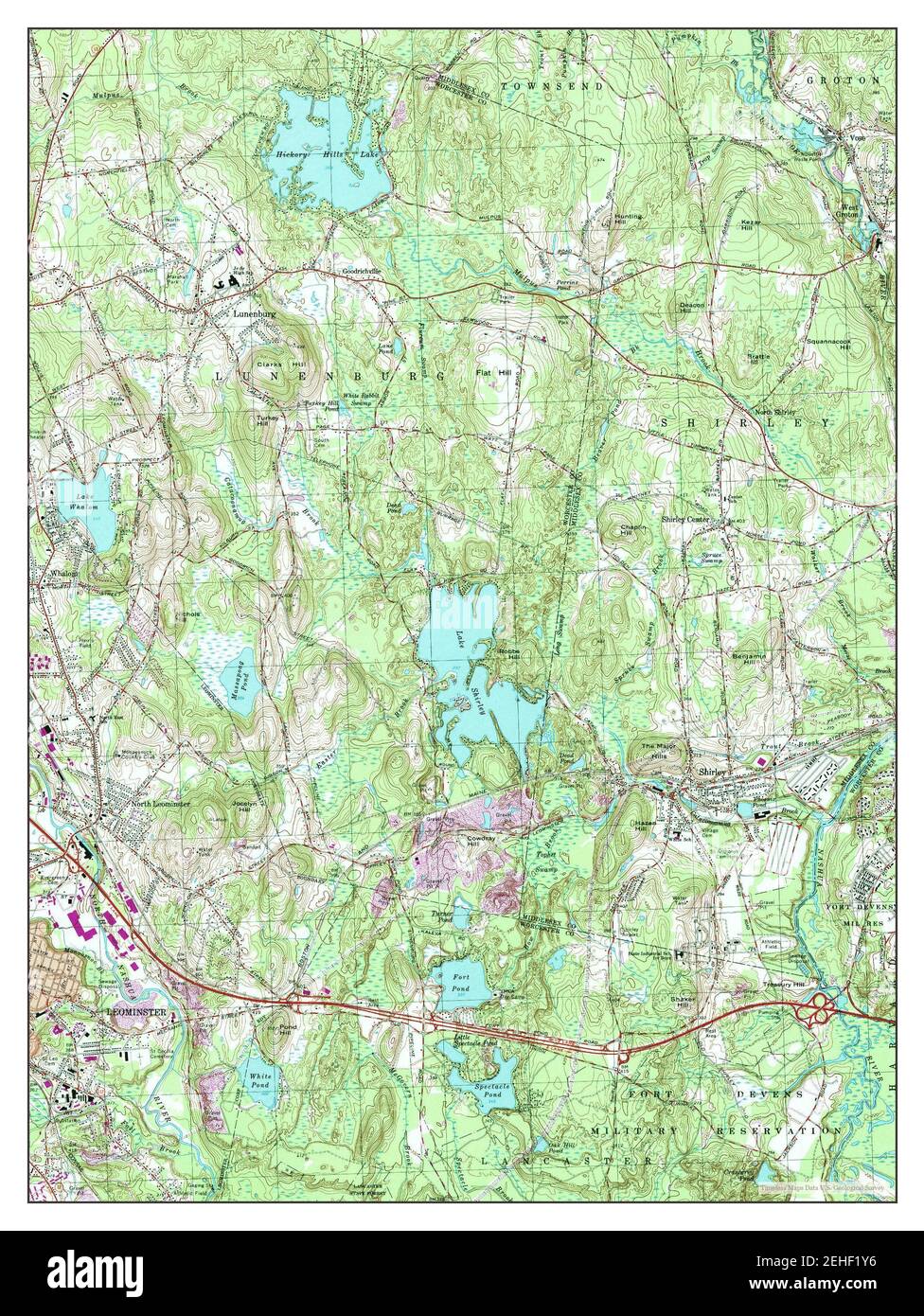 Shirley, Massachusetts, map 1965, 1:25000, United States of America by ...