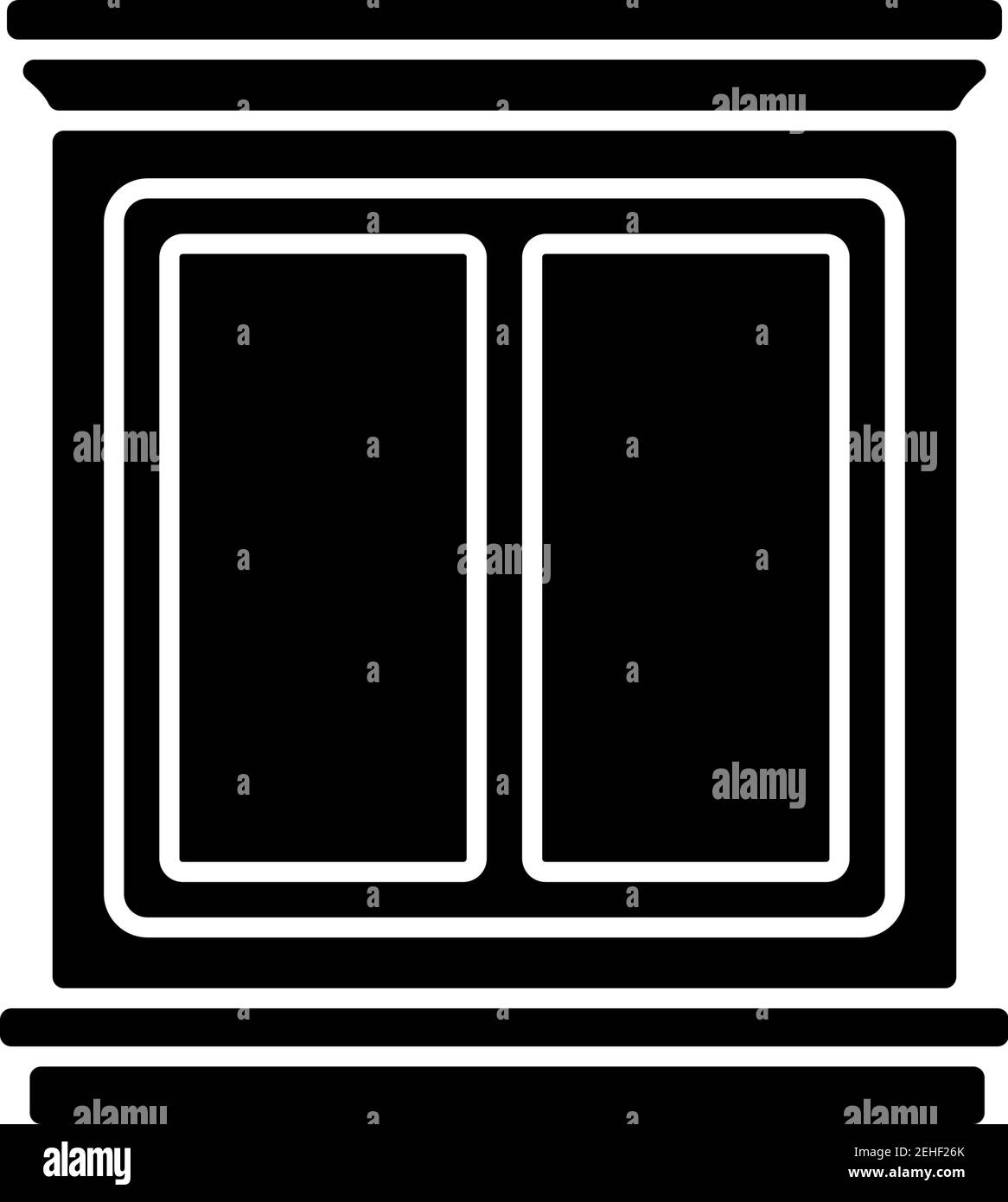 Window interior trim black glyph icon Stock Vector Image & Art - Alamy