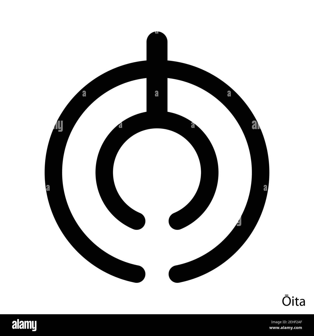 Coat of Arms of Oita is a Japan prefecture. Vector heraldic emblem ...