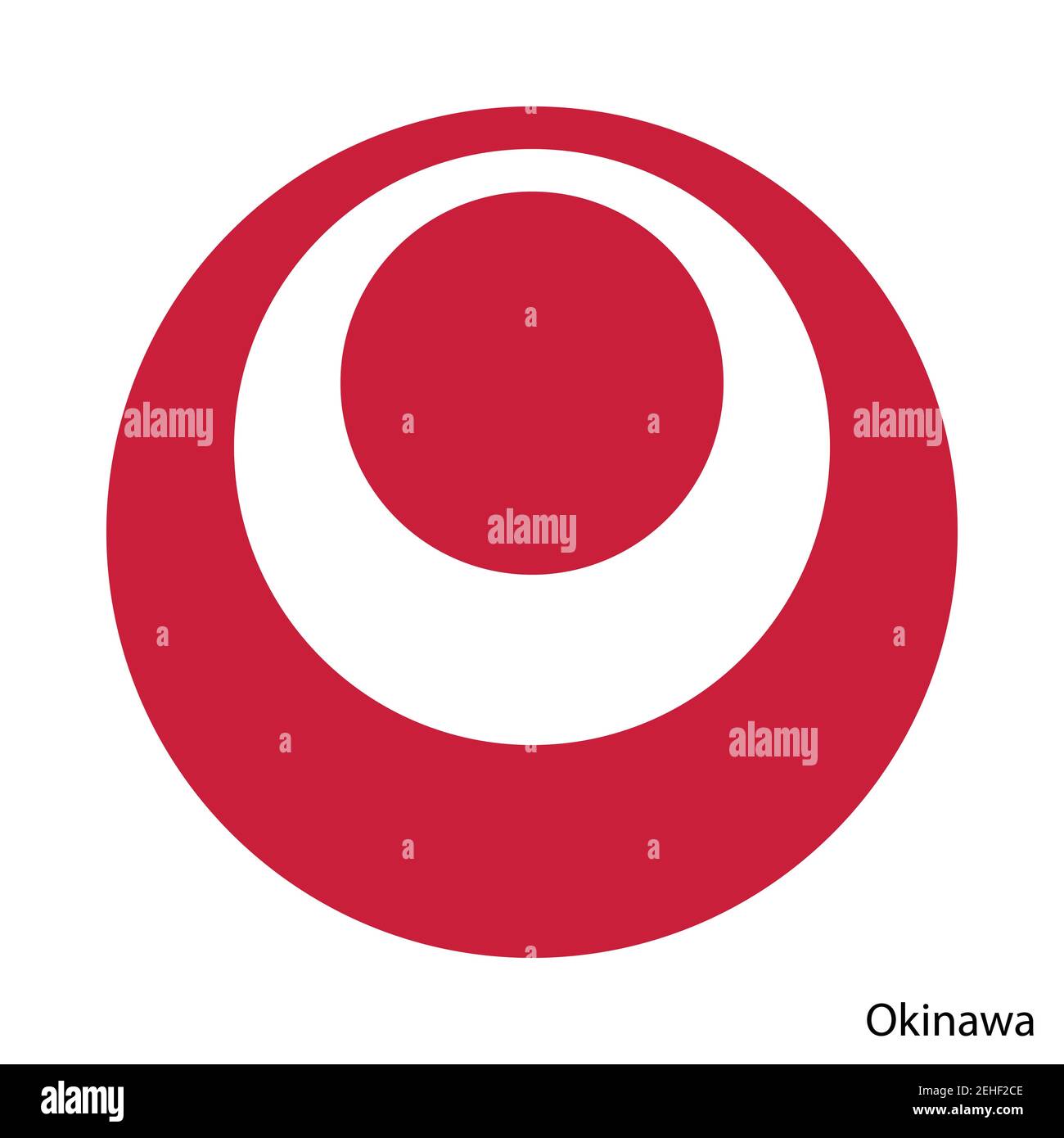 Coat of Arms of Okinawa is a Japan prefecture. Vector heraldic emblem ...