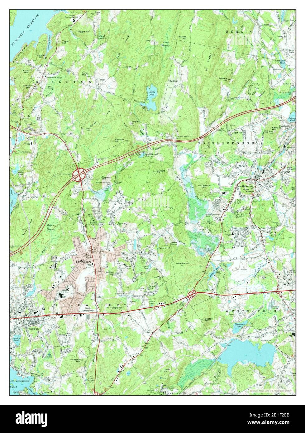 Map of shrewsbury Cut Out Stock Images & Pictures - Alamy