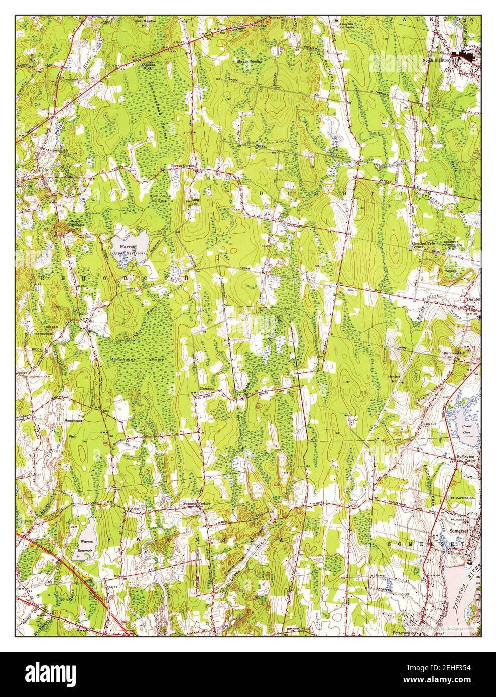 Somerset, Massachusetts, map 1948, 1:24000, United States of America by ...