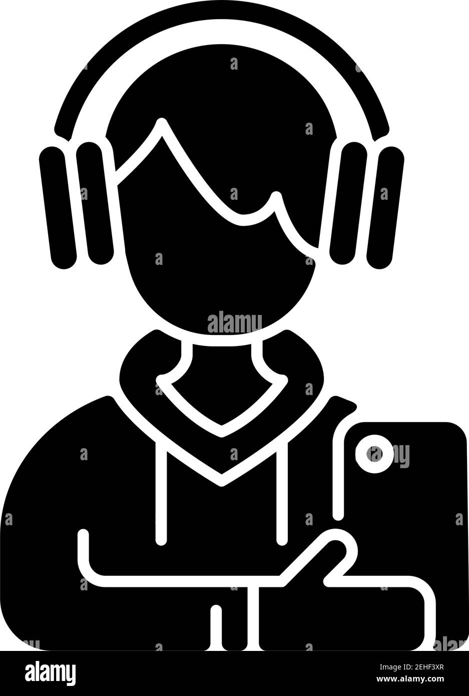 Teenage boy black glyph icon Stock Vector Image & Art - Alamy