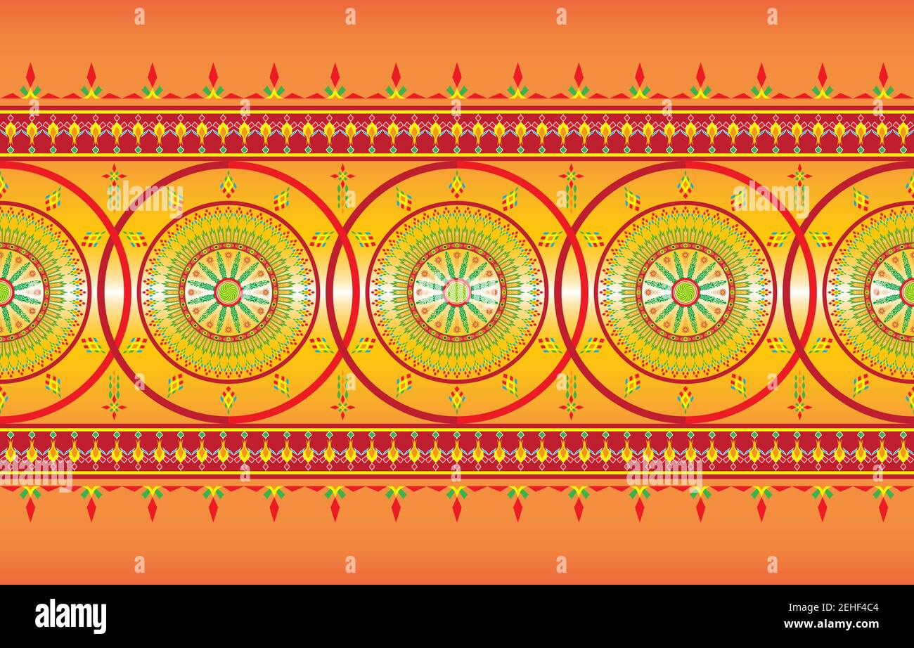 vector illustration of orange tone geometric pattern design for ...