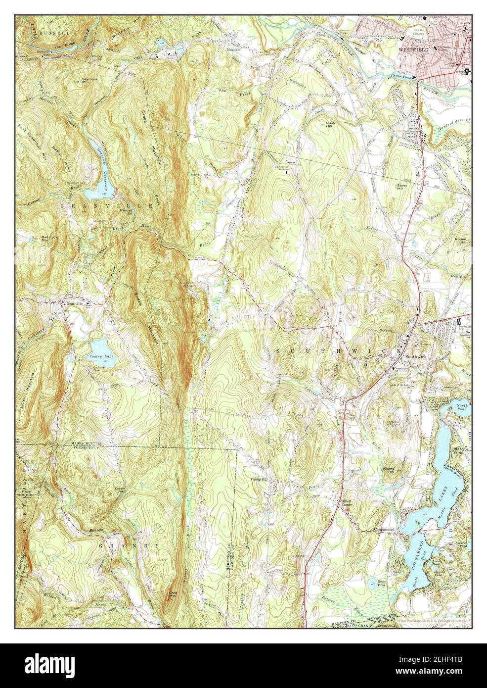 Southwick, Massachusetts, map 1972, 1:24000, United States of America ...