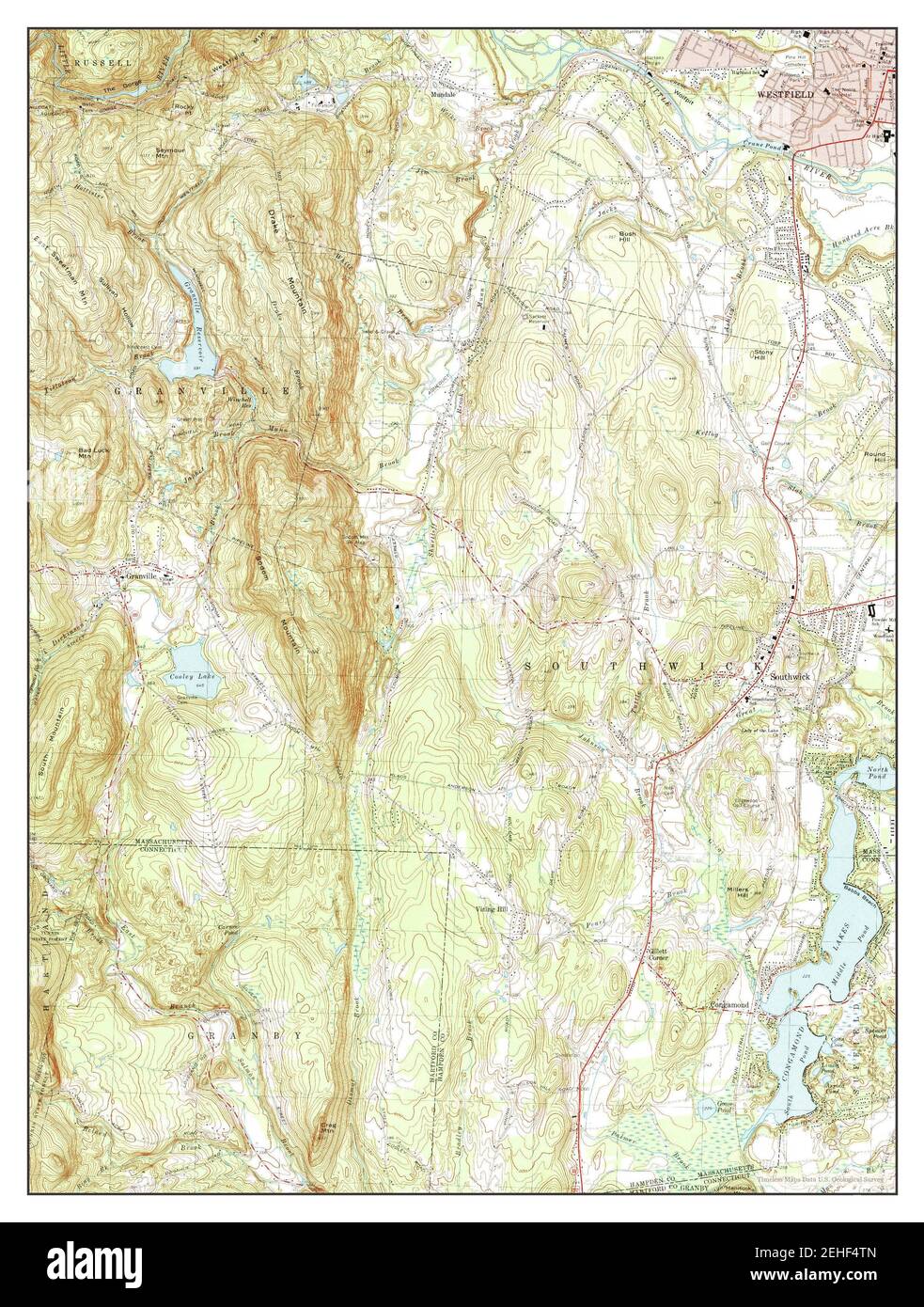 Southwick, Massachusetts, map 1972, 1:24000, United States of America ...