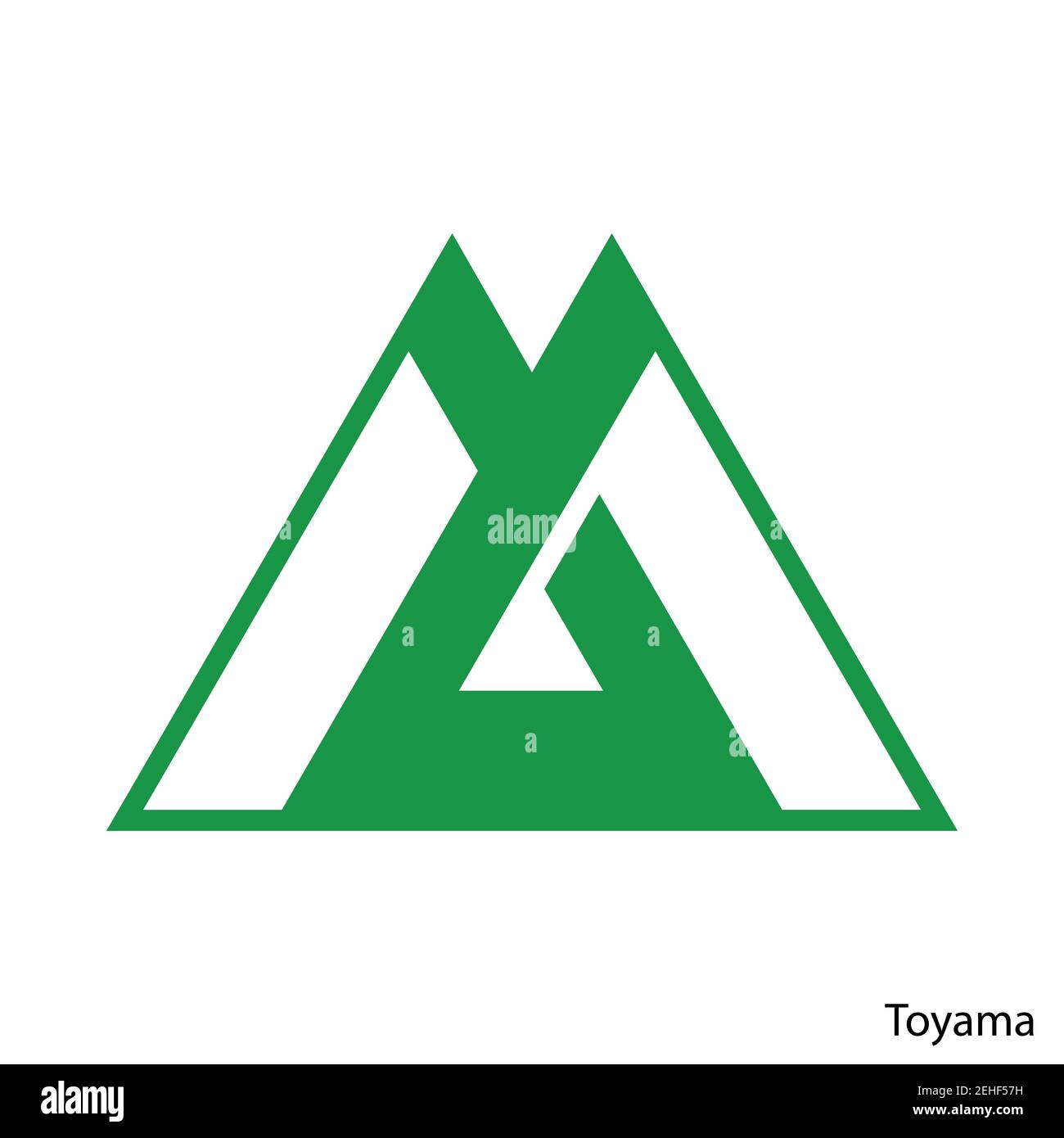 Coat of Arms of Toyama is a Japan prefecture. Vector heraldic emblem ...