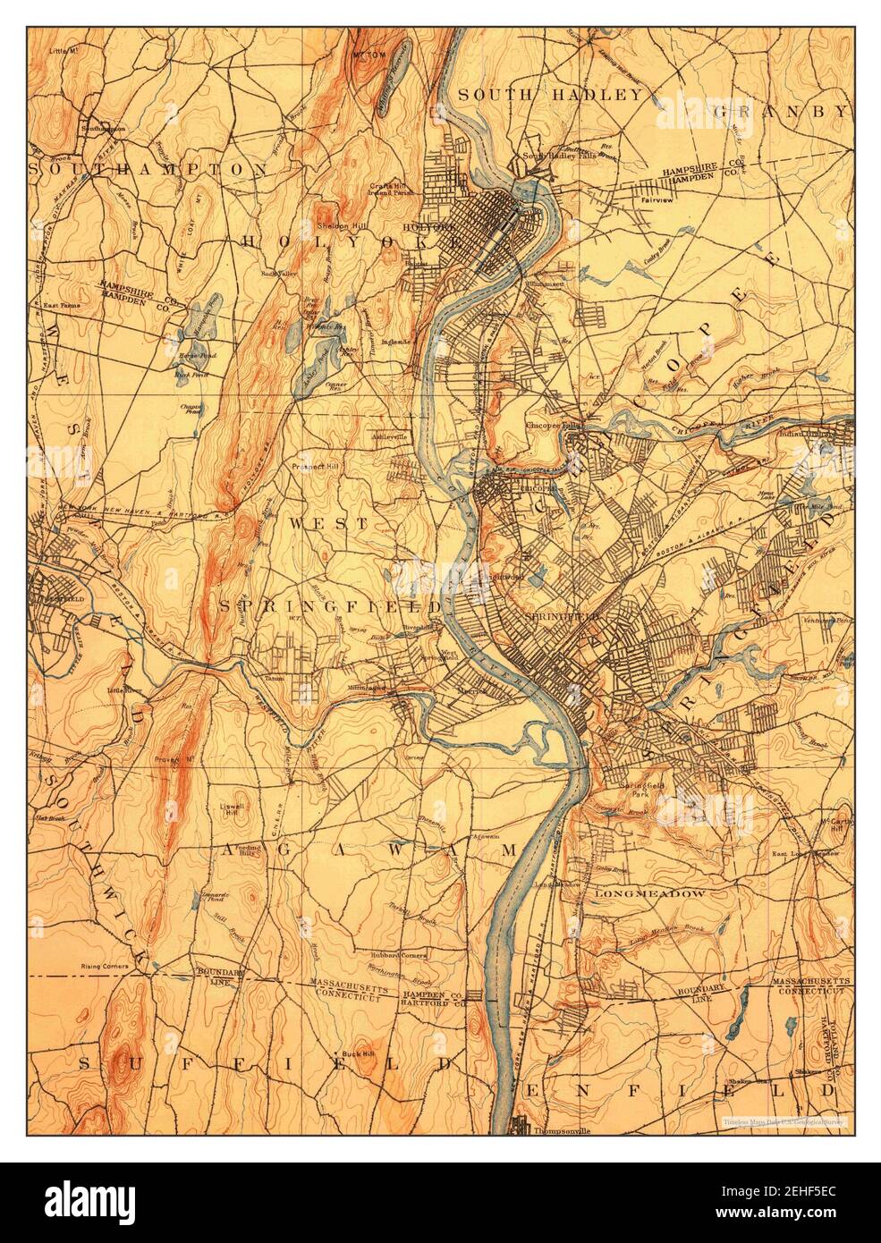 Springfield, Massachusetts, map 1886, 1:62500, United States of America ...