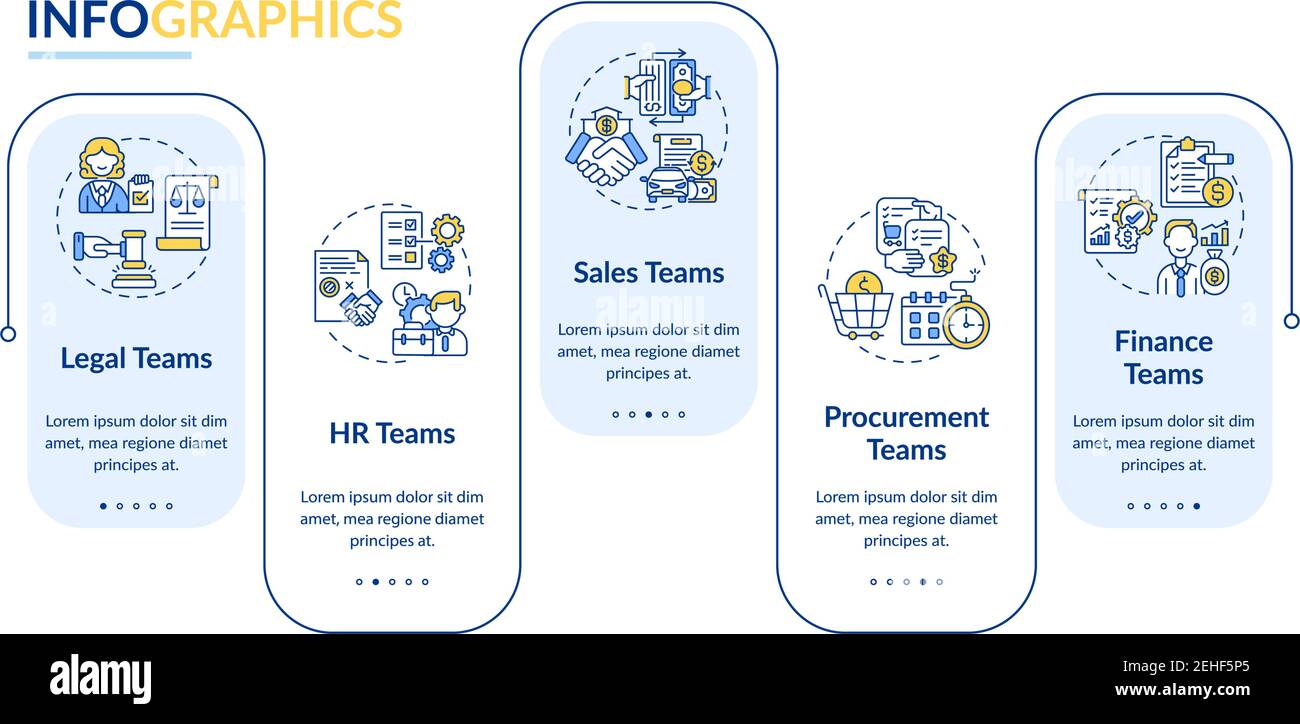 Contract management software users vector infographic template Stock ...