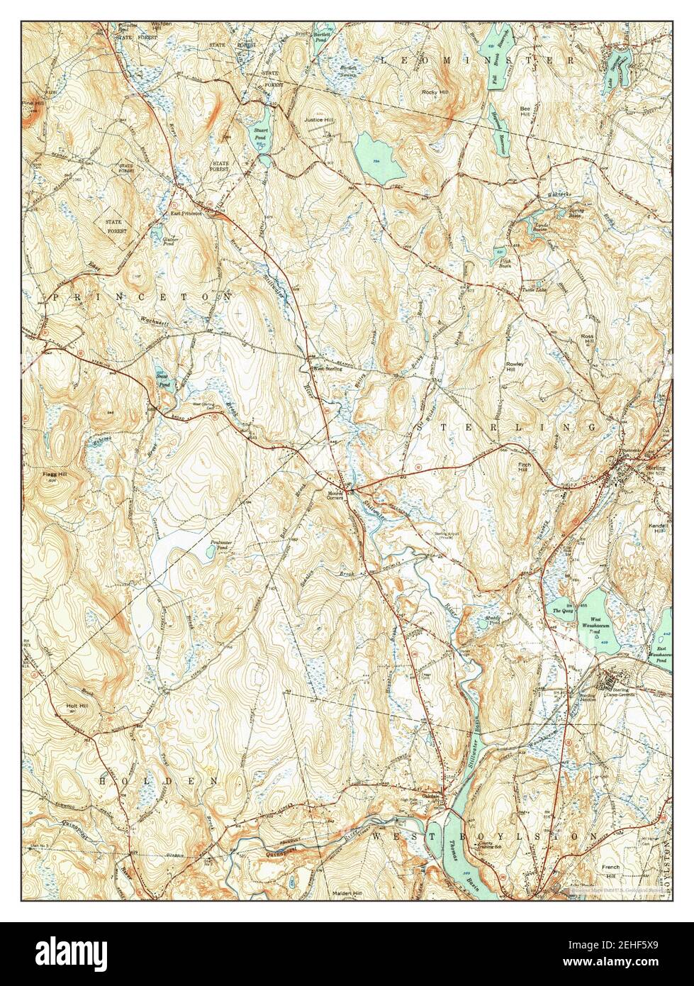 Sterling, Massachusetts, map 1950, 1:31680, United States of America by ...