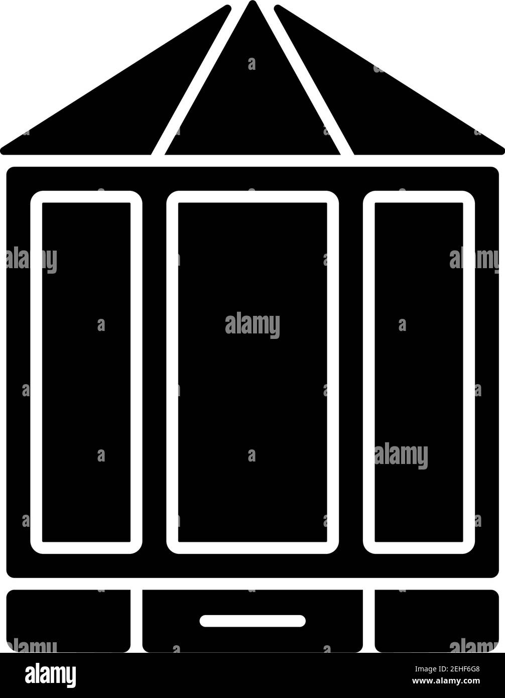Bay and bow windows black glyph icon Stock Vector Image & Art - Alamy