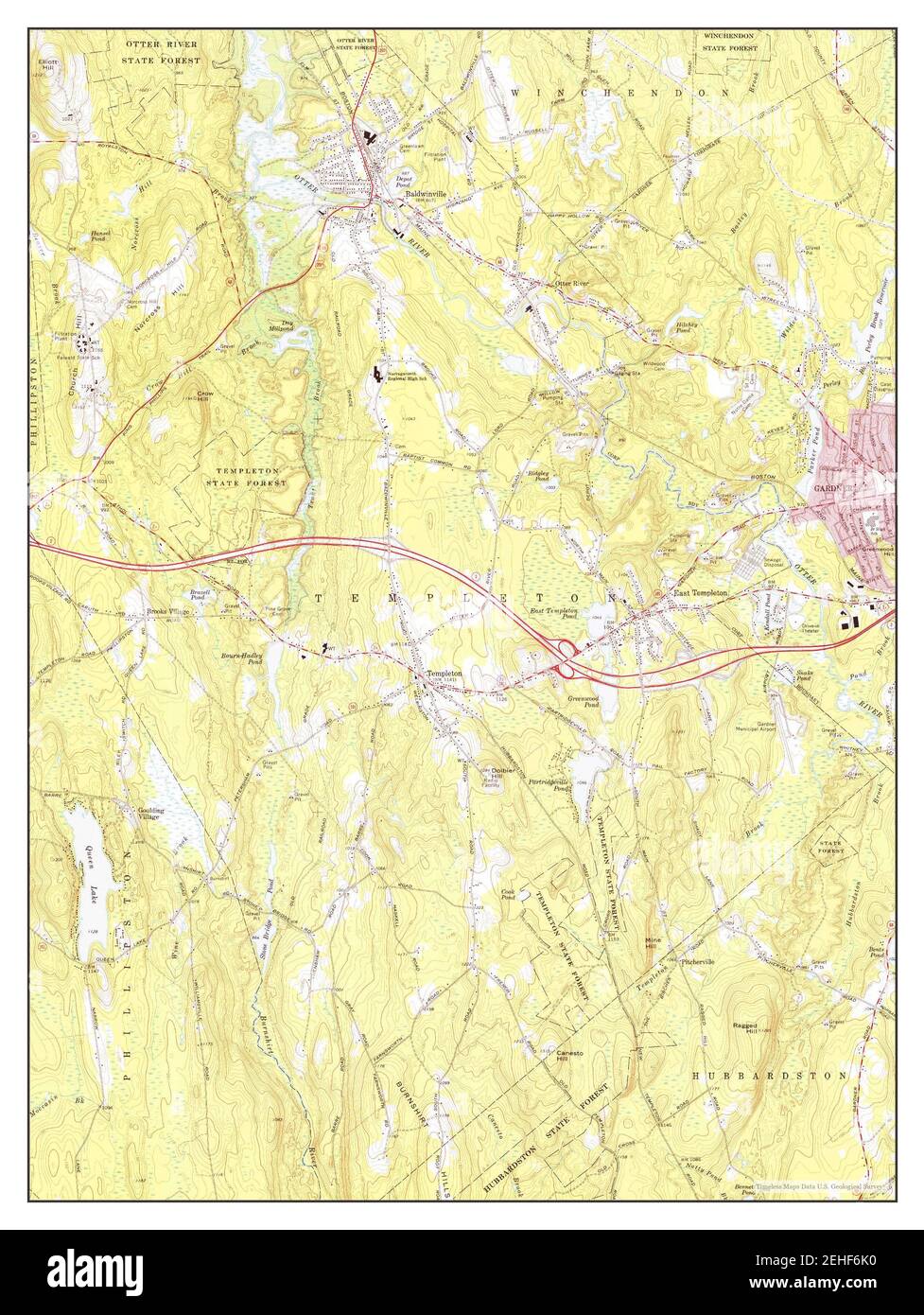 Templeton, Massachusetts, map 1970, 1:24000, United States of America ...
