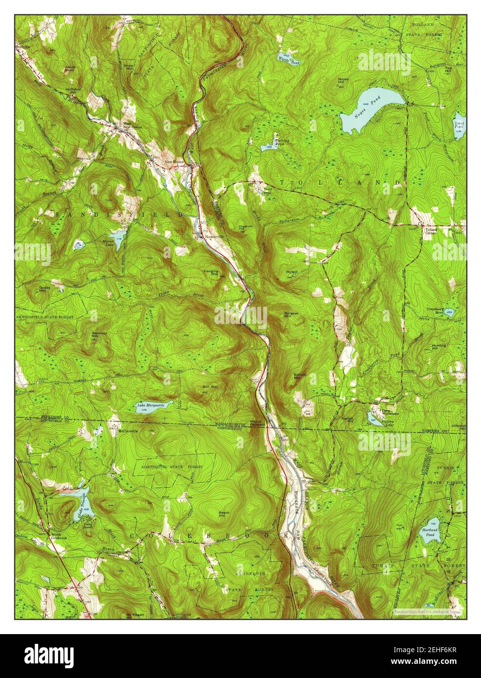 Tolland map hi-res stock photography and images - Alamy