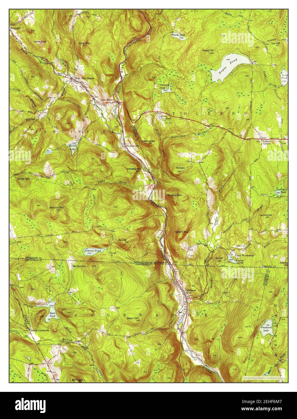 Tolland map hi-res stock photography and images - Alamy