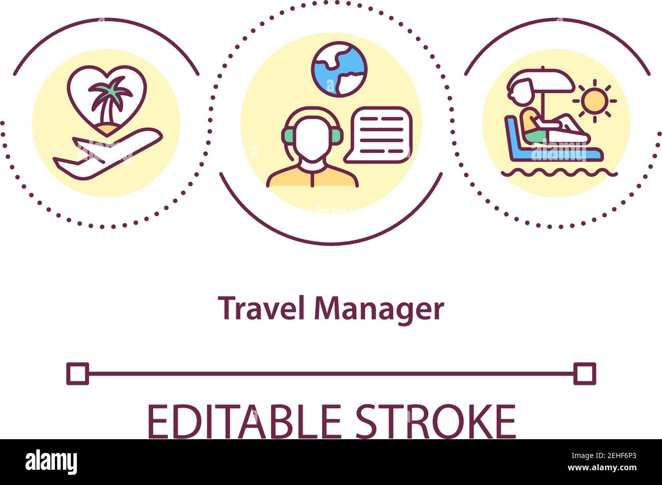 Travel manager concept icon Stock Vector Image & Art - Alamy