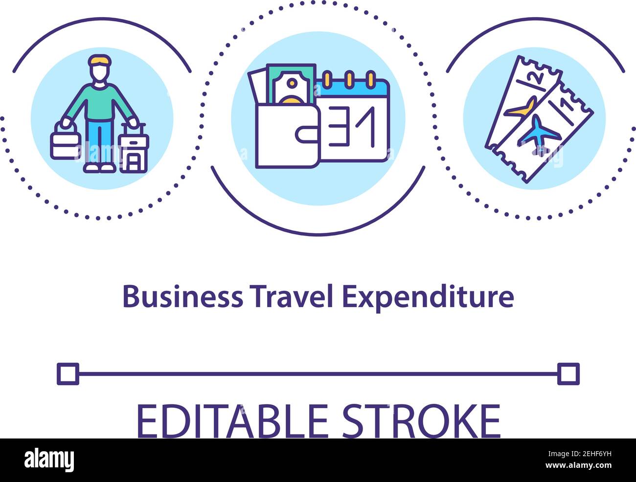Business travel expenditure concept icon Stock Vector Image & Art - Alamy