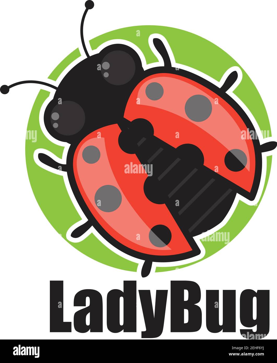 lady bug logo isolated on white background vector illustration Stock ...