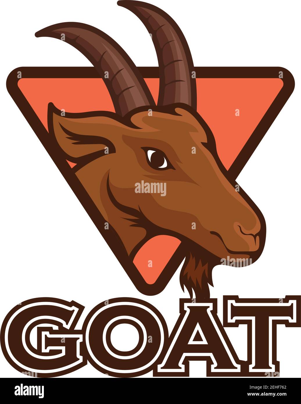 goat logo isolated on white background. vector illustration Stock ...