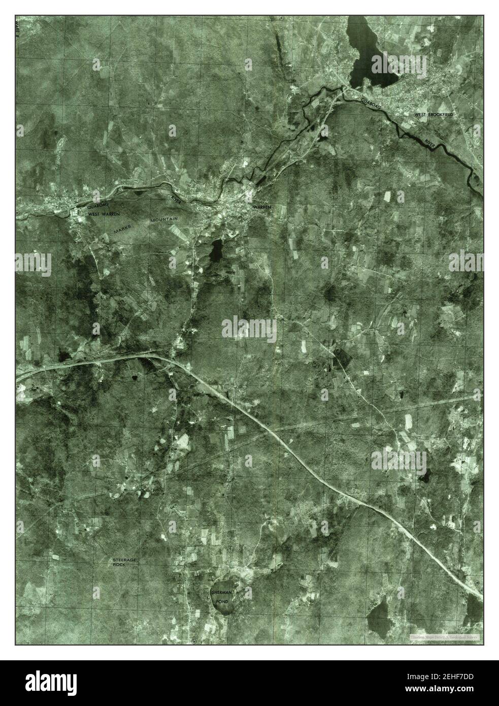 Warren, Massachusetts, map 1975, 1:25000, United States of America by ...