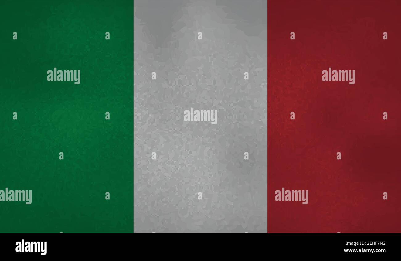 Italy flag with waving grunge texture. Vector background Stock Vector ...
