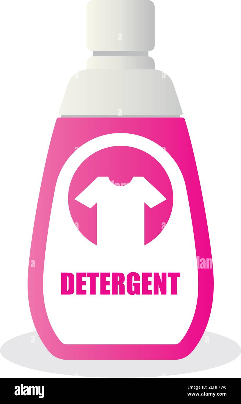liquid detergent bottle on white background. vector illustration Stock ...